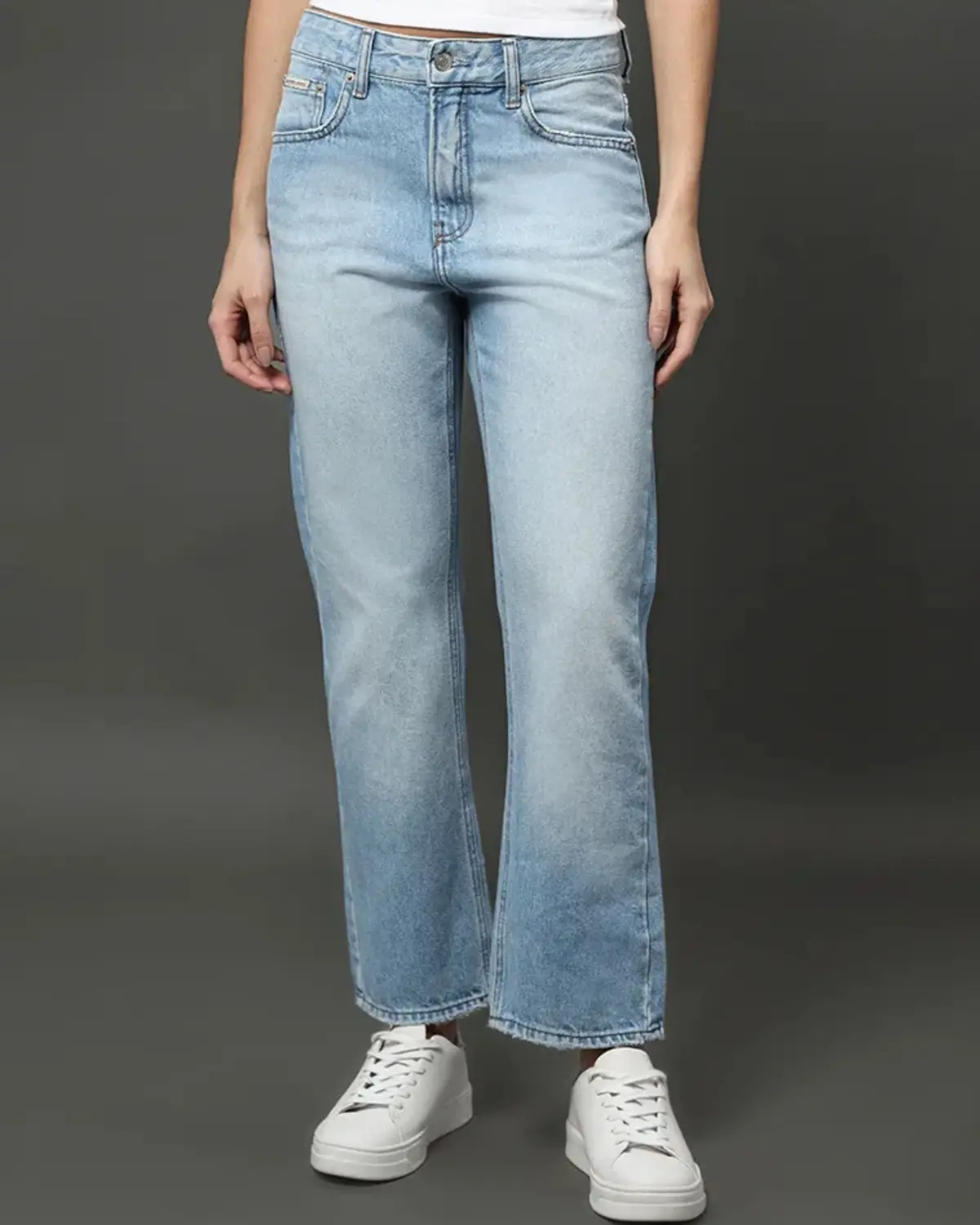 Calça Jeans Cropped Straight Calvin Klein - Calça Jeans Cropped ...
